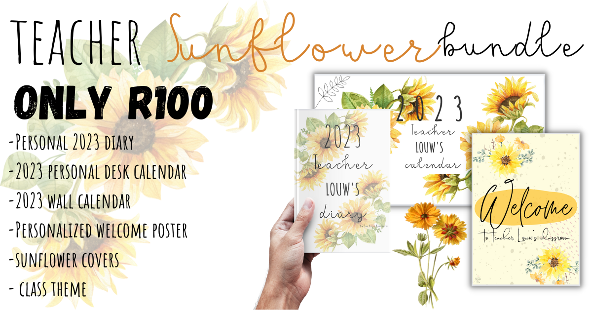 TEACHER SUNFLOWER BUNDLE