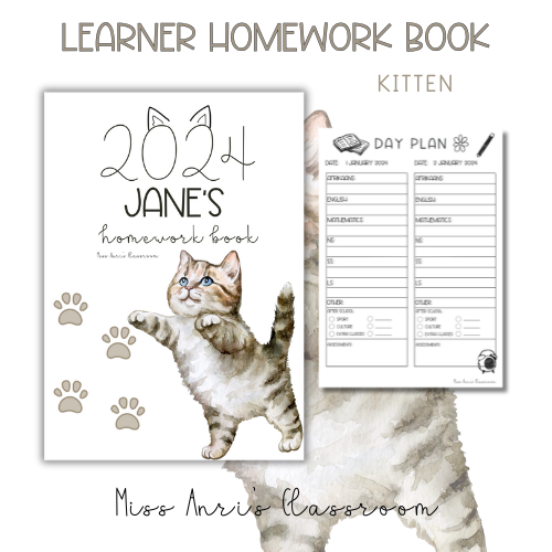 2024 LEARNER HOMEWORK BOOK KITTEN
