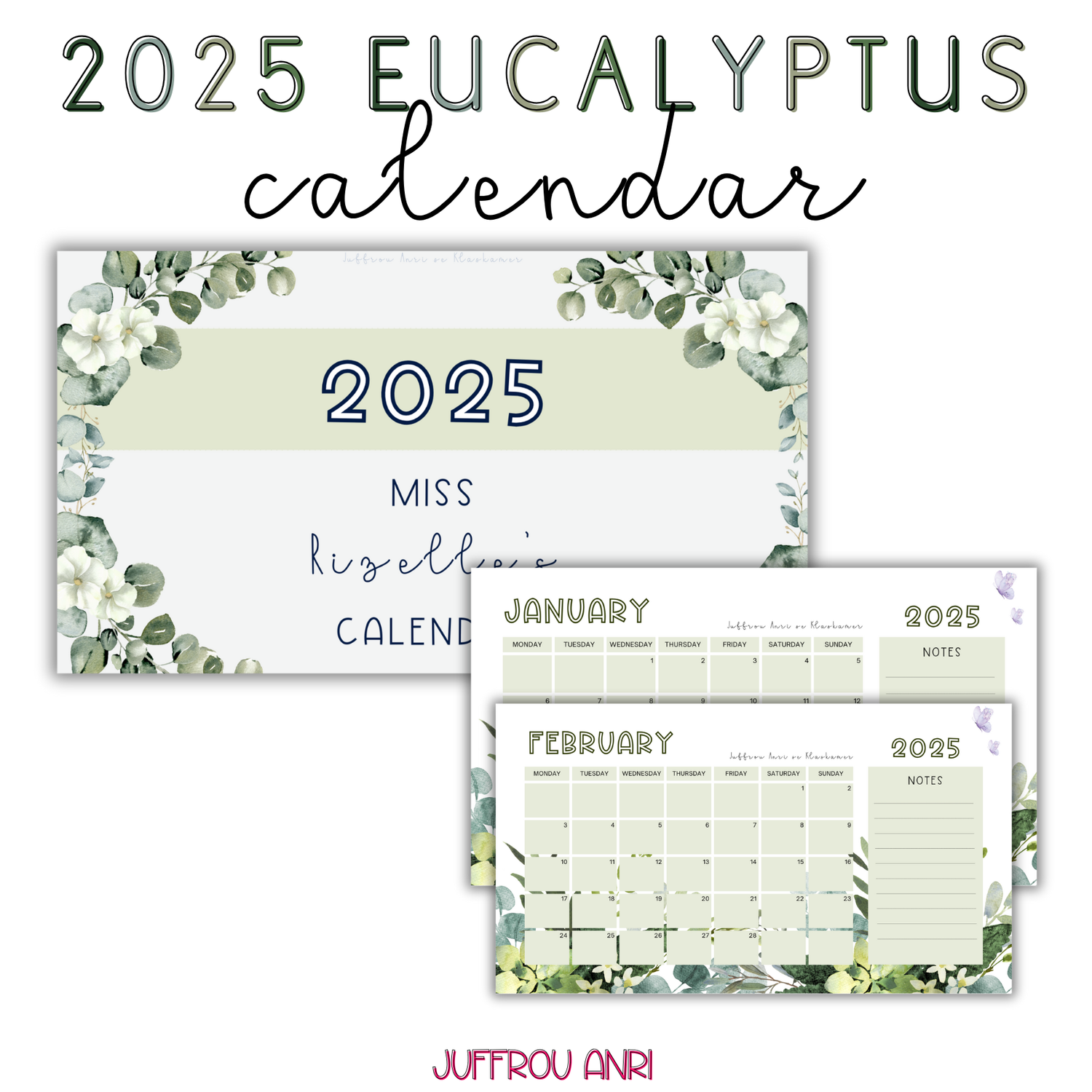 2025 EUCALYPTUS CALENDAR