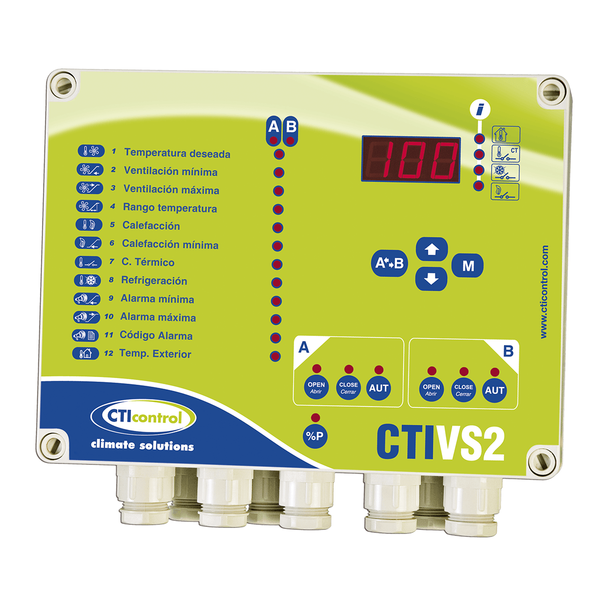 CTIVS2 Controlador climático con 2 controles de ventanas CTI CONTROL