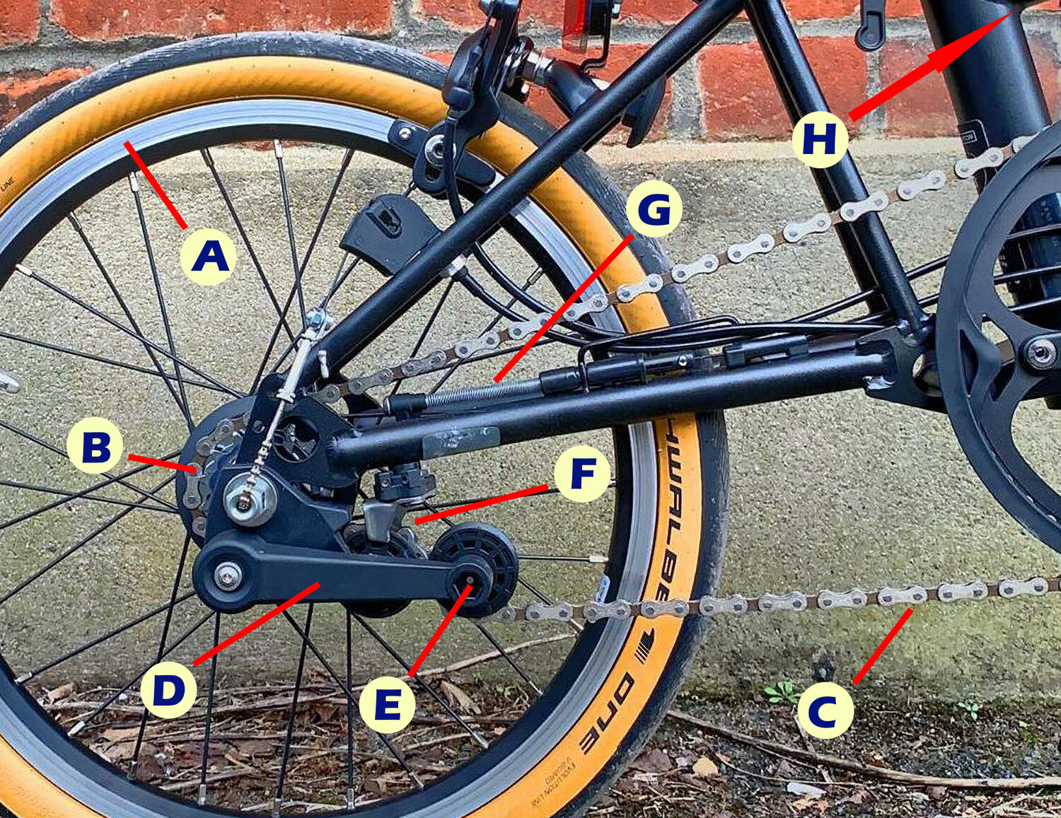 Brompton 1/3 Speed to 2/6 Speed Conversion Option Parts