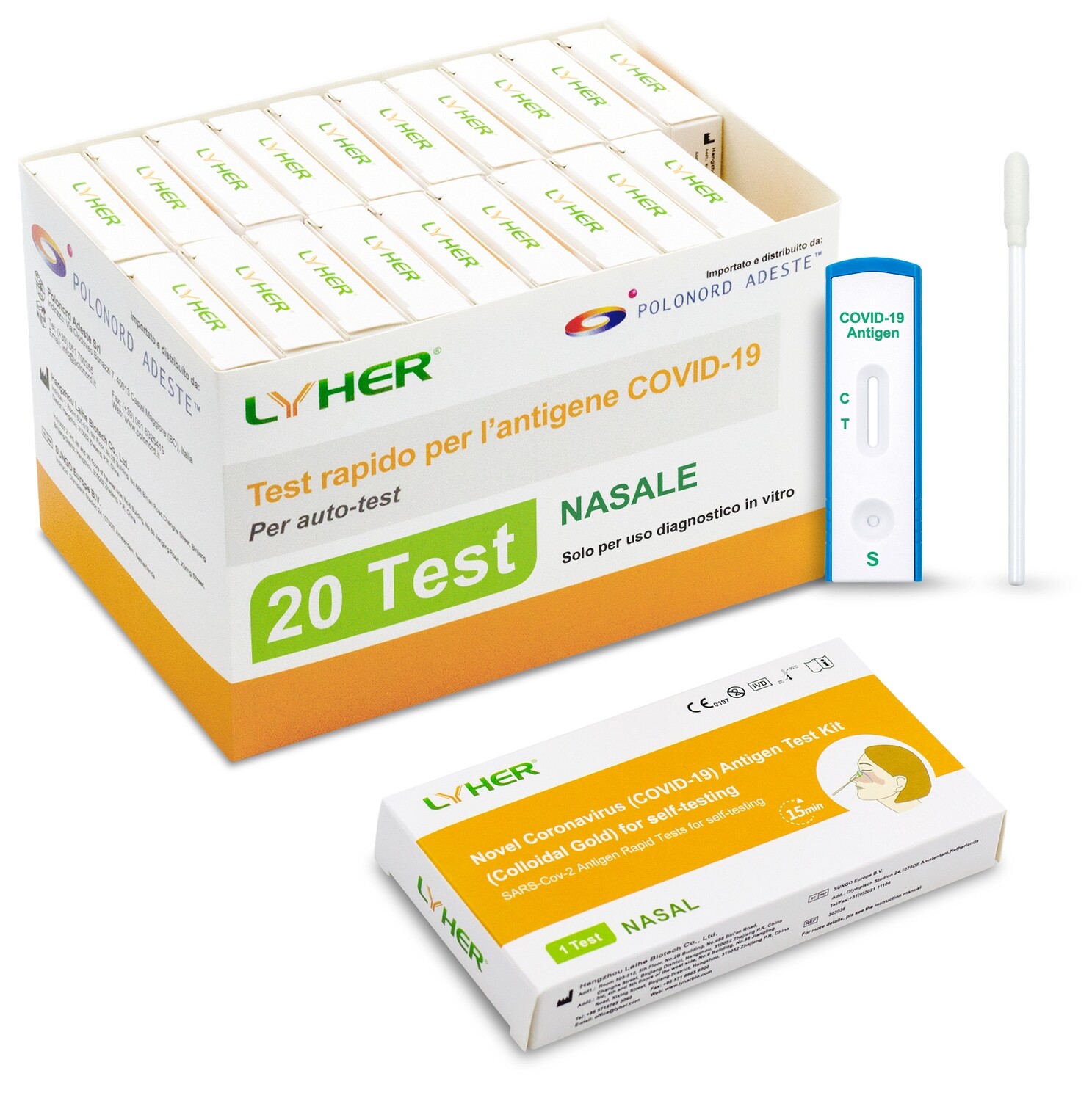 Lyher Test rapido nasale antigene Covid-19