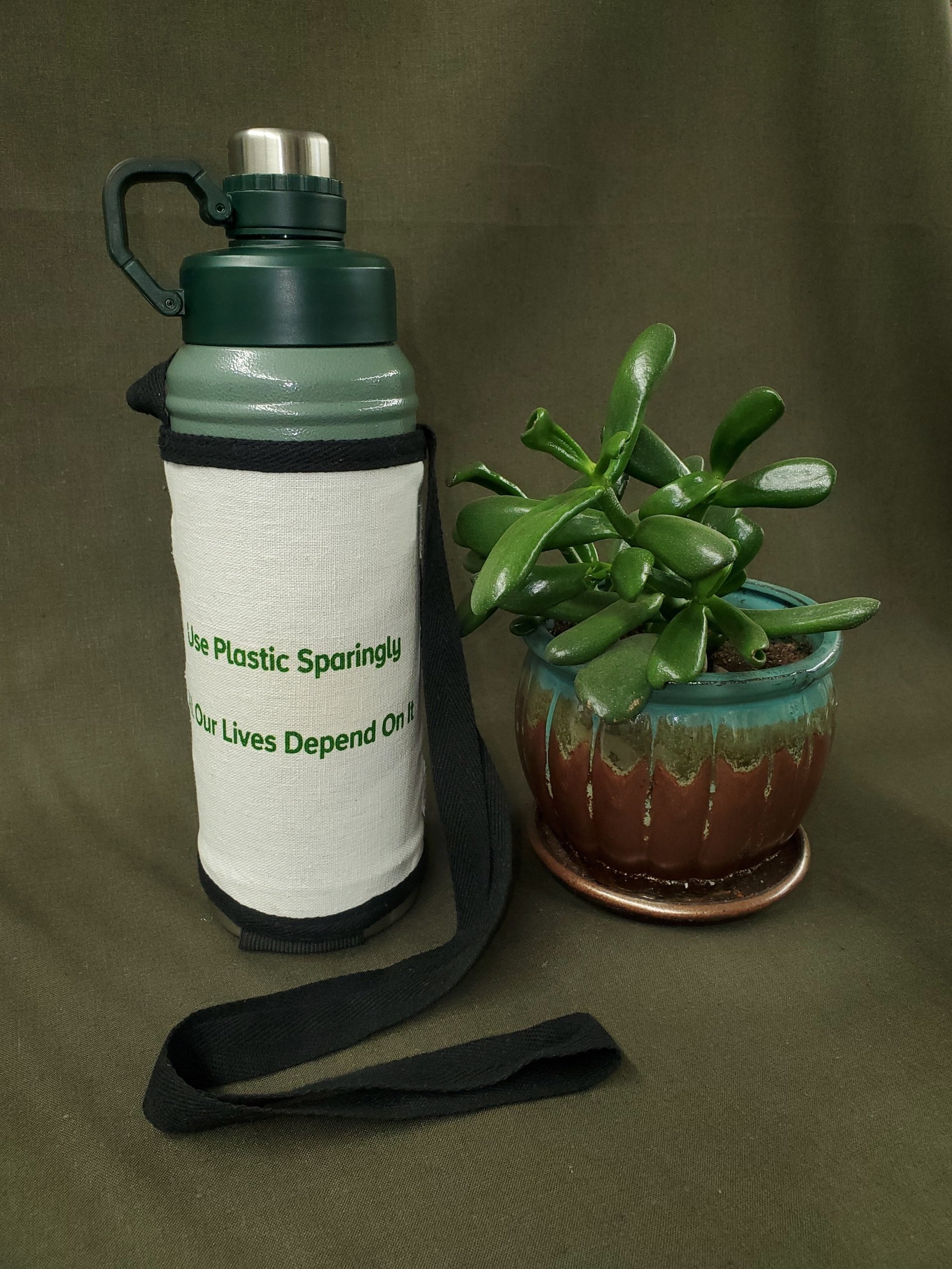 Hemp Water Bottle Carrier | EnviroTextiles® Sustainable Biodegradable ...
