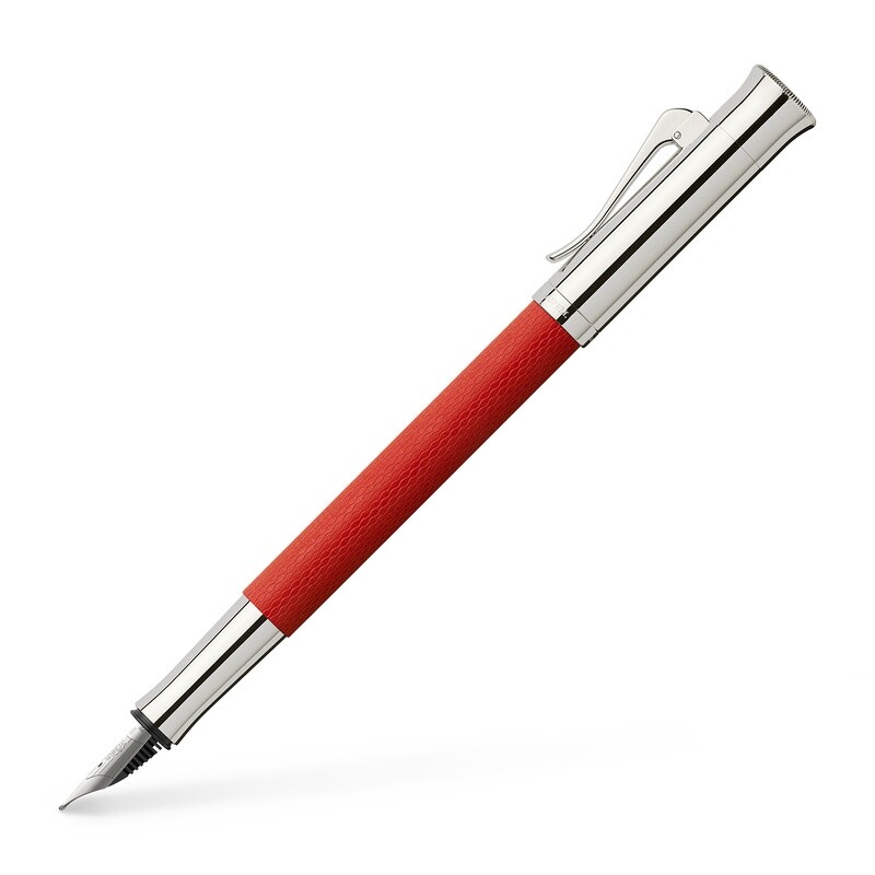 Fountain pen Guilloche India Red F