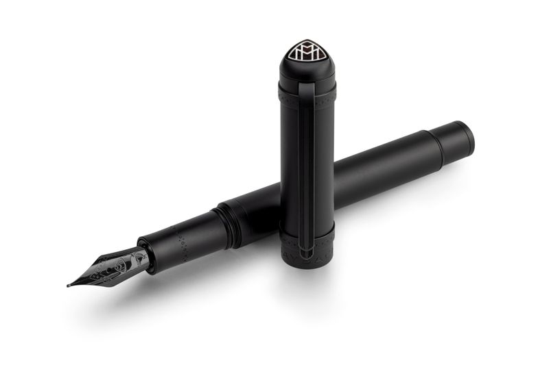 MAYBACH Fountain pen - 18 K solid gold nib in M Night Edition Matte black