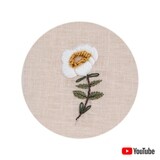 FREE "White camellia" pdf pattern 10 cm (4") + video tutorial