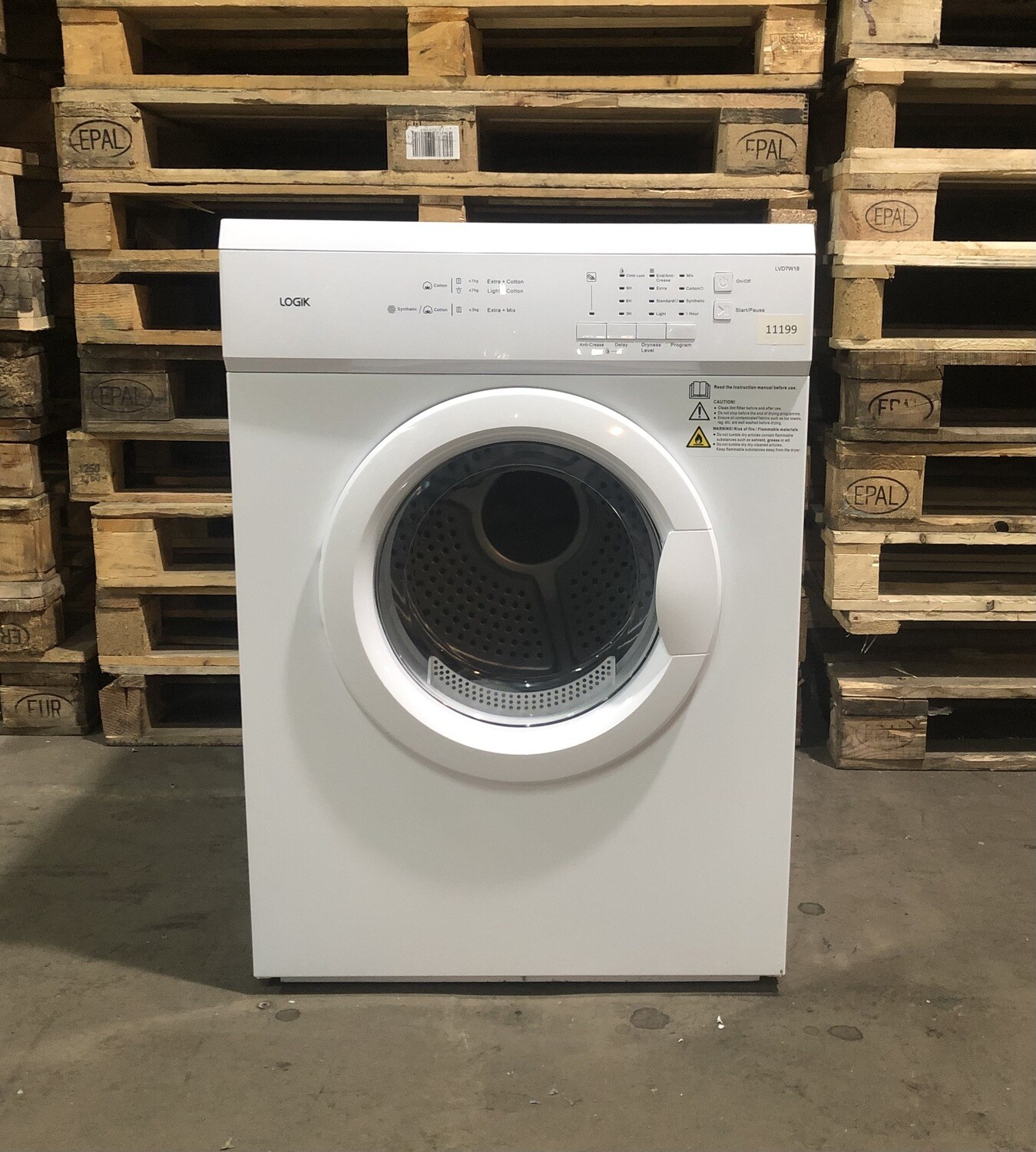LOGIK LVD7W18 7 kg Vented Tumble Dryer - White