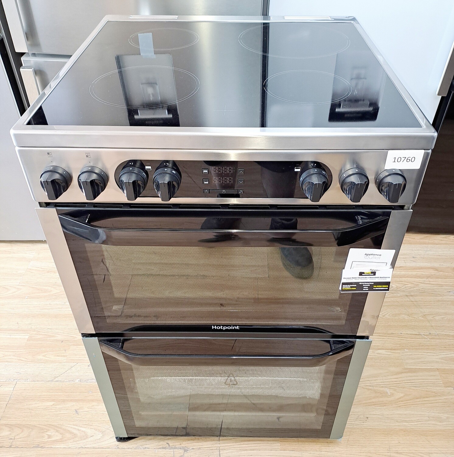 HOTPOINT HDM67V9DCX/UK 60 cm Electric Ceramic Cooker - Stainless Steel