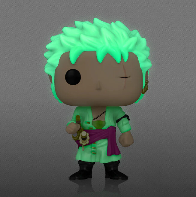 Funko One Piece Roronoa Zoro #327 Kody Trading Glow in the Dark Exclusive