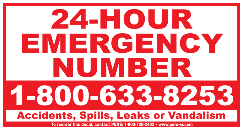 2. Emergency Number Sign and Decals