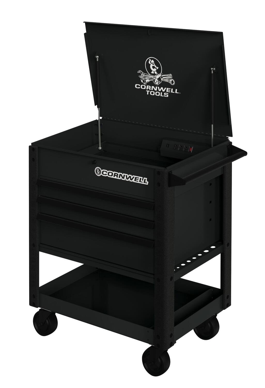 CTBF353KMK - 3-Drawer Flip Top Cart, Matte Black