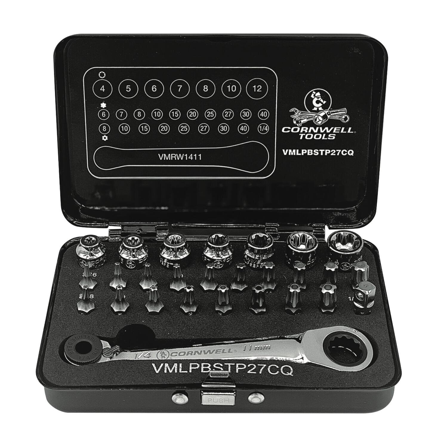 VMLPBSTP27CQ - 27 Piece Low Profile Torx Plus® Socket and Bit Set