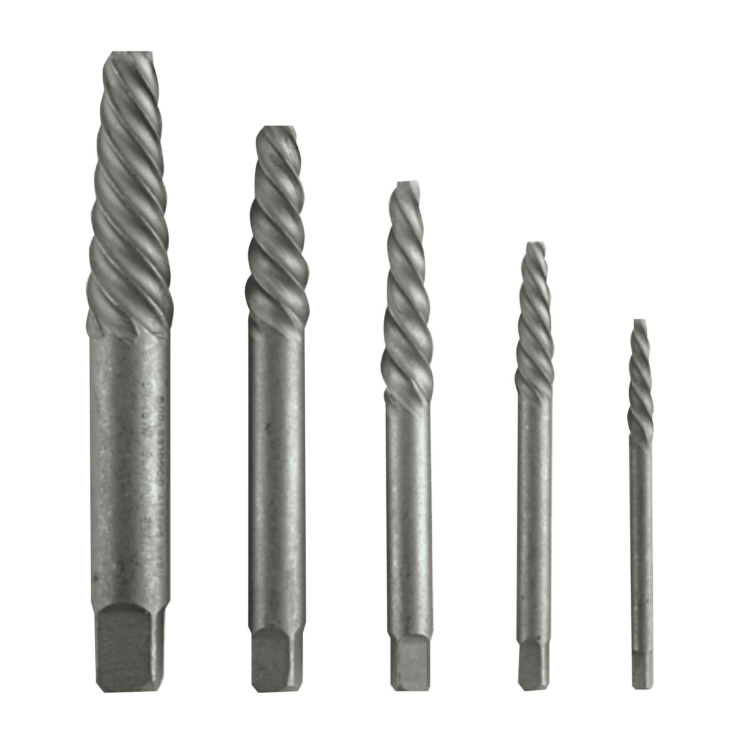 BOSBSPE5S - 5 Piece Spiral Fluted Screw Extractor Set