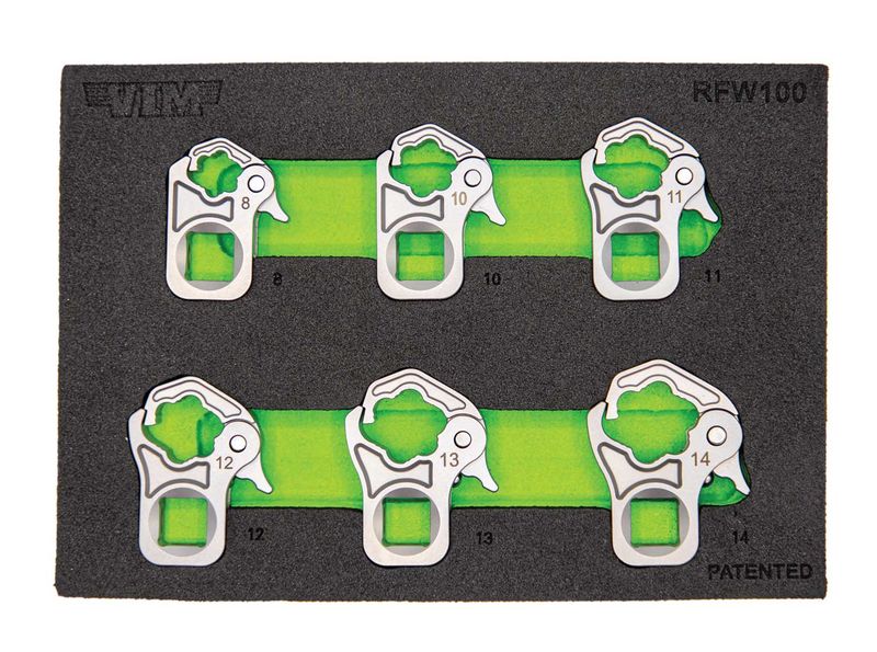 Vmrfw100 6 Piece 3 8 Drive Ratcheting Flare Nut Wrench Set