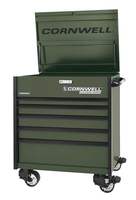 CTSPPF405KVG - (BTO) PLATINUM PLUS™ 5-Drawer Flip Top Cart, Valor Green