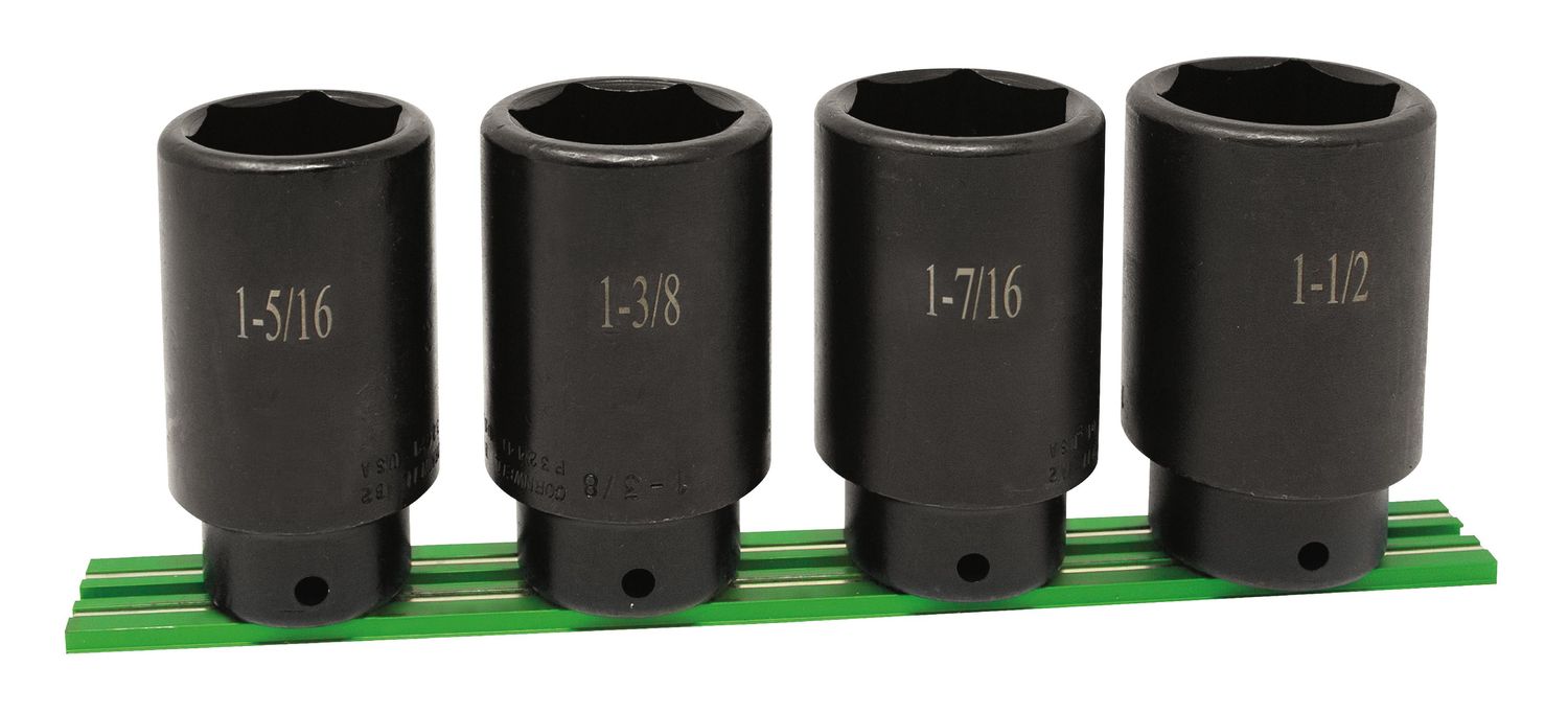 STI324L2SP - 4 Piece 1/2” Drive SAE Deep Power Socket Set, 6 Point