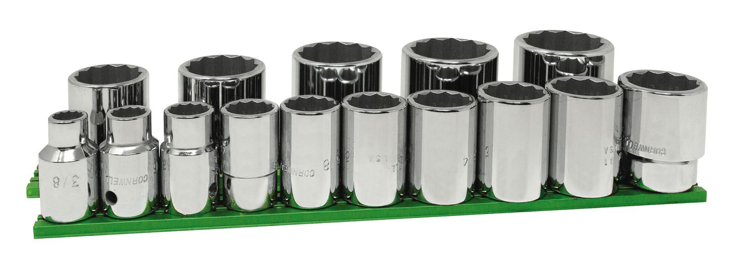 ST3115SP - 15 Piece 1/2” Drive SAE Socket Set, 12 Point