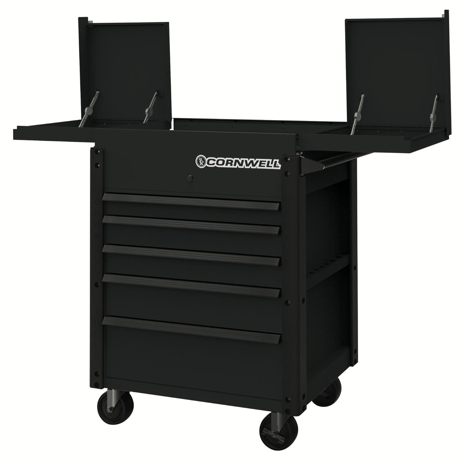 CTBS355KMK - 35" 5-Drawer Sliding Top Cart, Matte Black