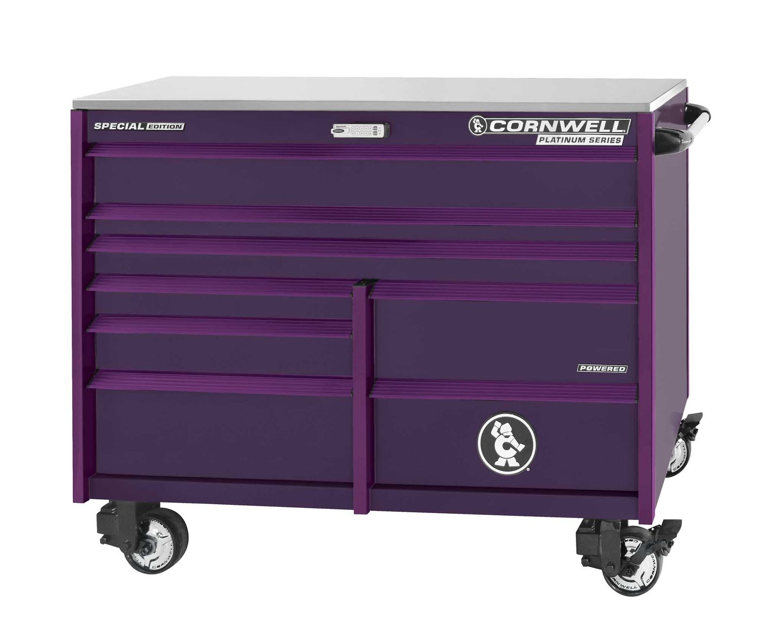 CTSPPR568UPR - PLATINUM PLUS™ 56” 8-Drawer Double Bank Cabinet, Purple ...