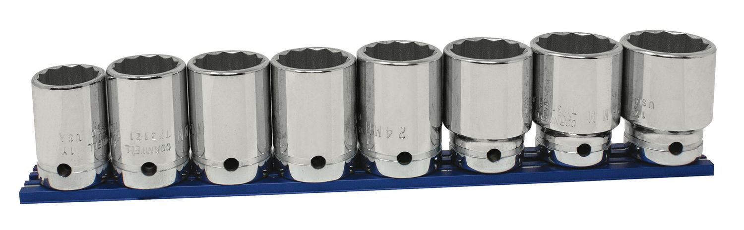 STM318P - 8 Piece 1/2” Drive Metric Socket Set, 12 Point