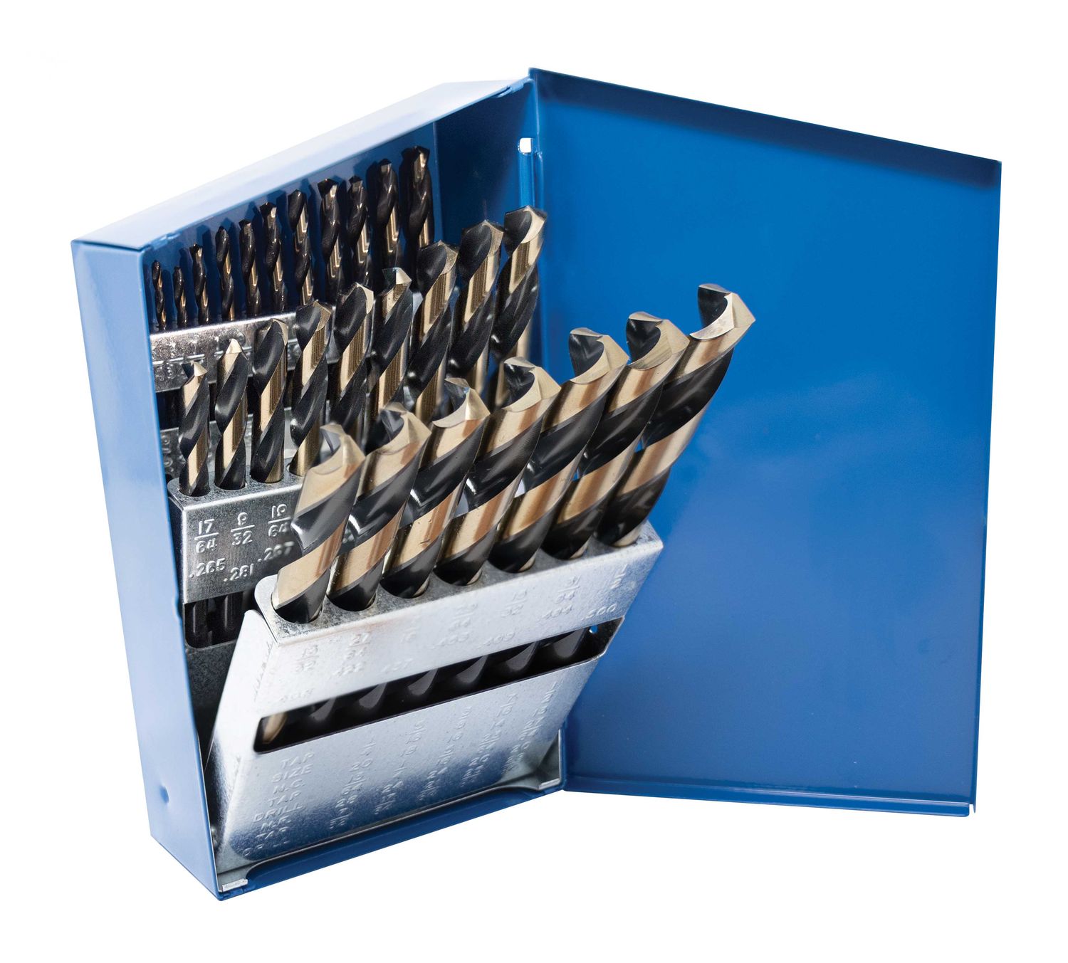 CTD29CQT - 29 Piece 135° Split Point Jobber Length Drill Bit Set