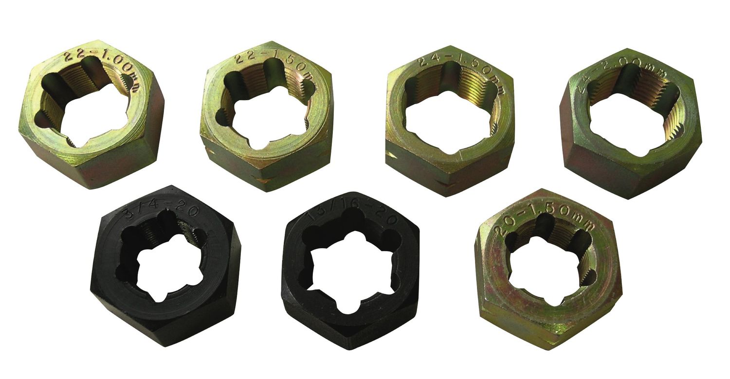 JA52 - 7 Piece Spindle and Axle Die Rethreader Set