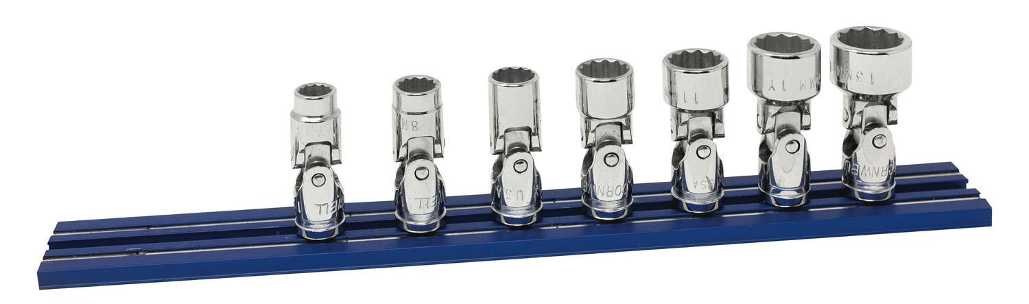 TSMU017P - 7 Piece 1/4” Drive Metric Universal Socket Set, 12 Point