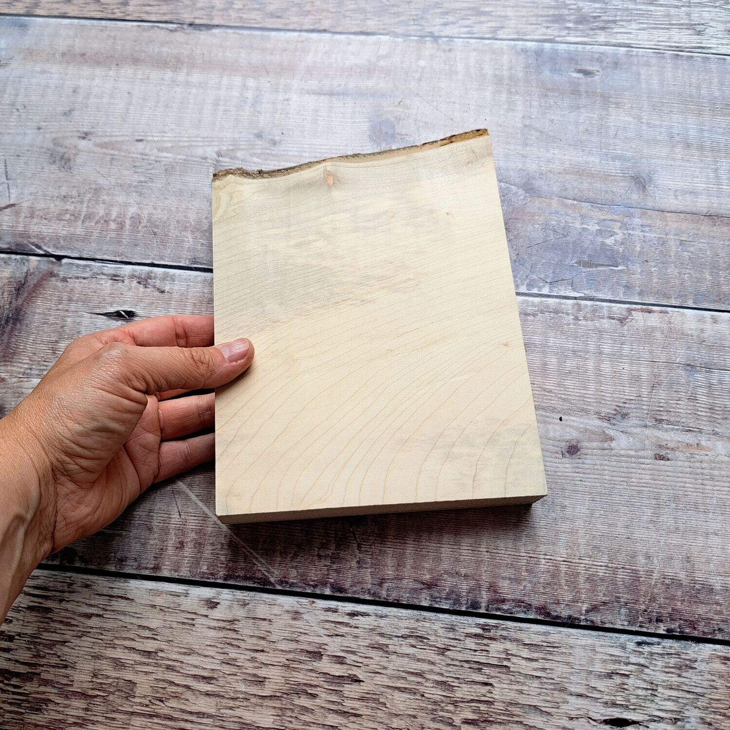 20cm freestanding pyrography blank with bark