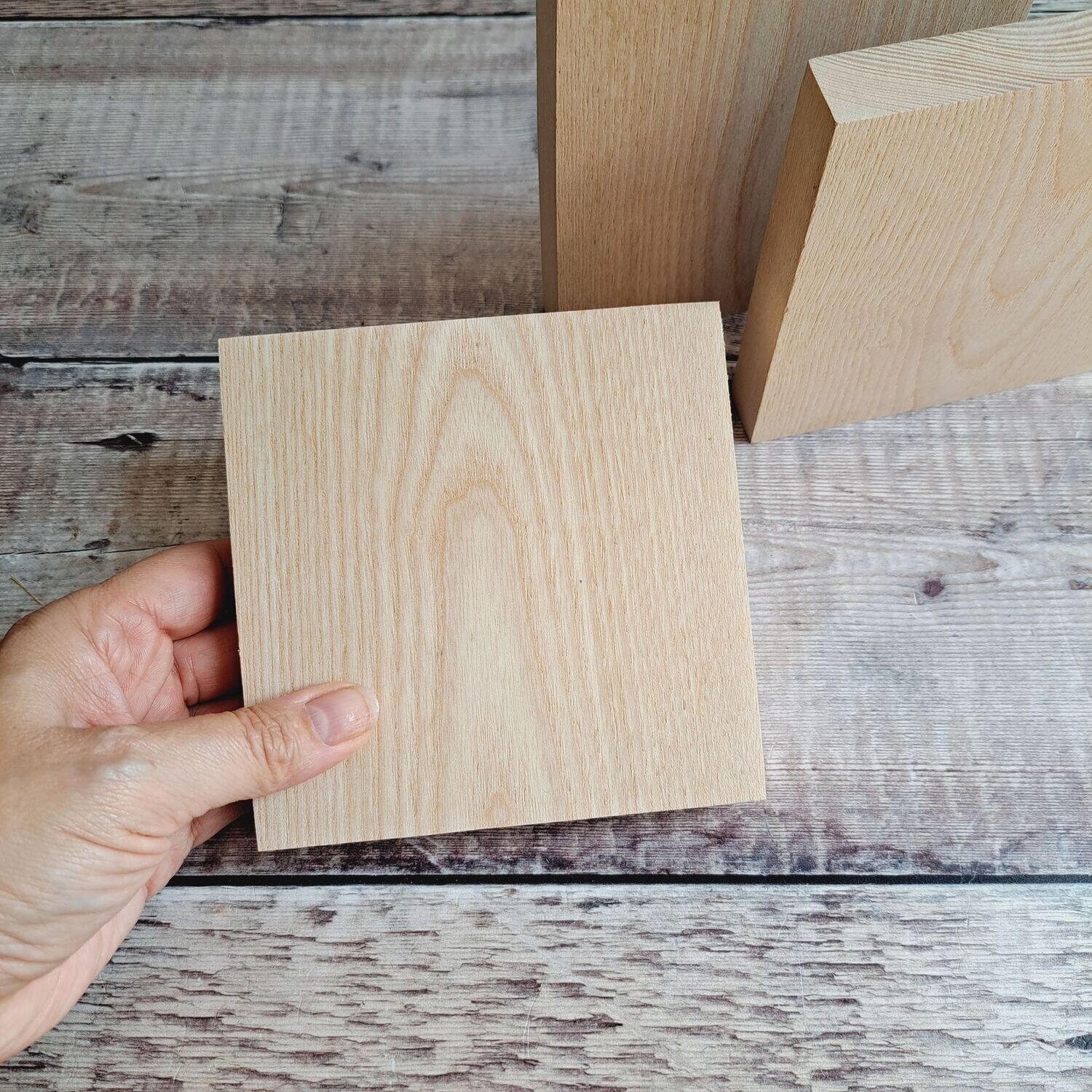 Square reclaimed ash blanks