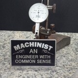 Machinist tool box sign with funny quote
