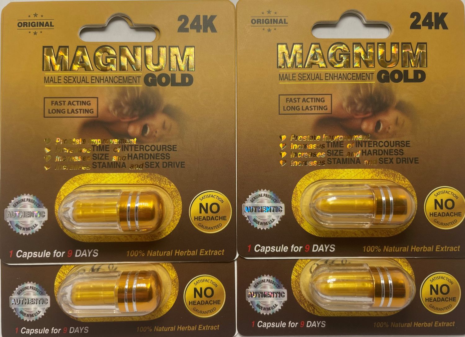 Magnum Gold – 4 Capsules Premium Herbal Supplement