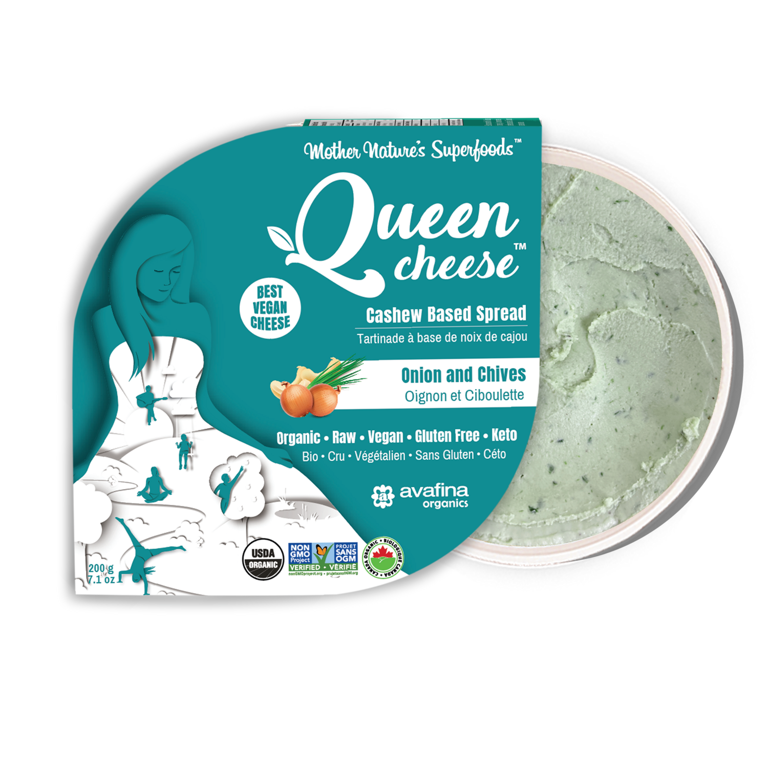 Queen Cheese, Onion And Chives Cream Cheese (Case of 6)