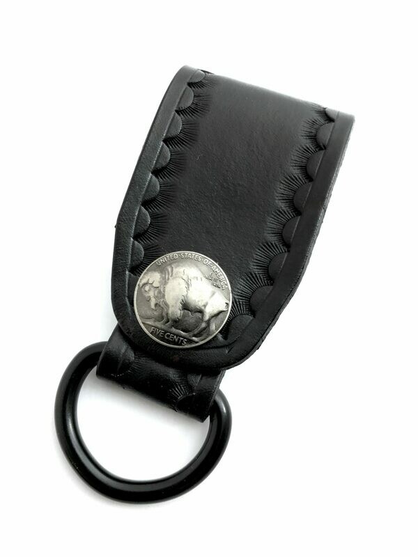 Belt Loop Key Chain – Black – Buffalo Nickel
