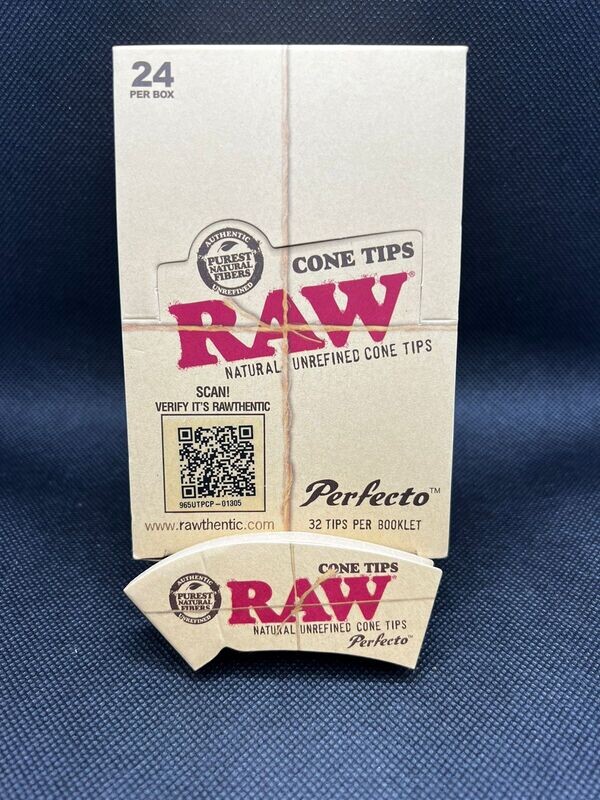 RAW CONE TIPS PERFECTO 24 BOOKLETS/BOX 32 TIPS/BOOKLET