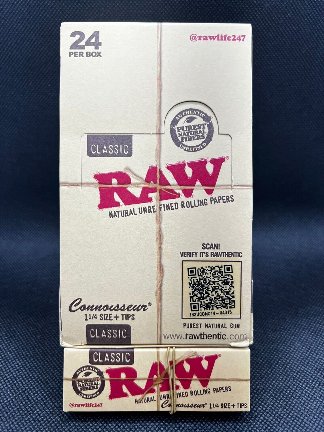 Raw Classic Connoisseur 1 1 4 Size Tips 24 Packs Box 50 Leaves Pack