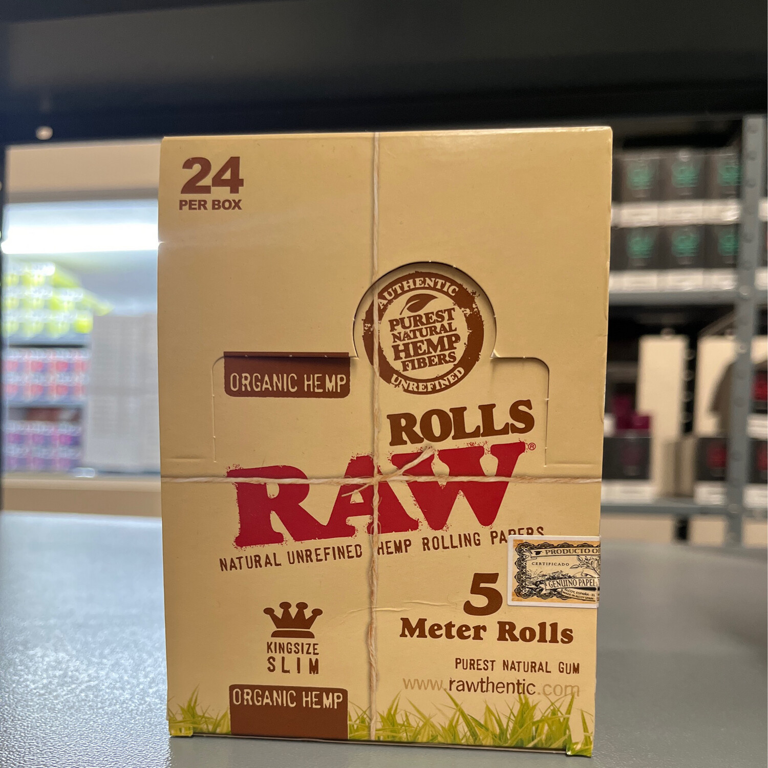 RAW ORGANIC ROLLS 5 METER ROLLS 24/BOX