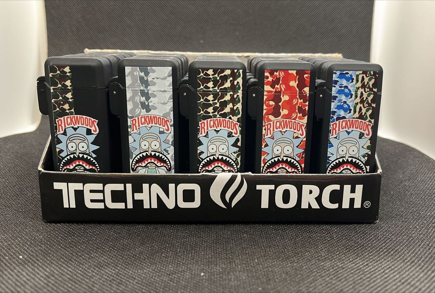 TECHNO MINI FLIP BUTANE GAS LIGHTER ASSORTED DESIGN