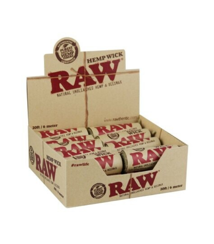 RAW HEMP WICK 20 ROLLS/BOX 20FT 6 METER