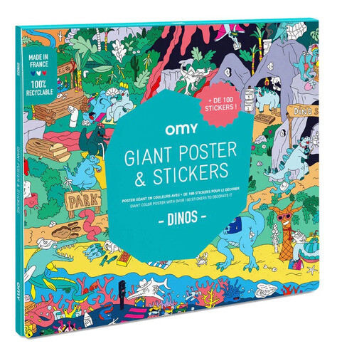 Póster DINO + 100 Stickers