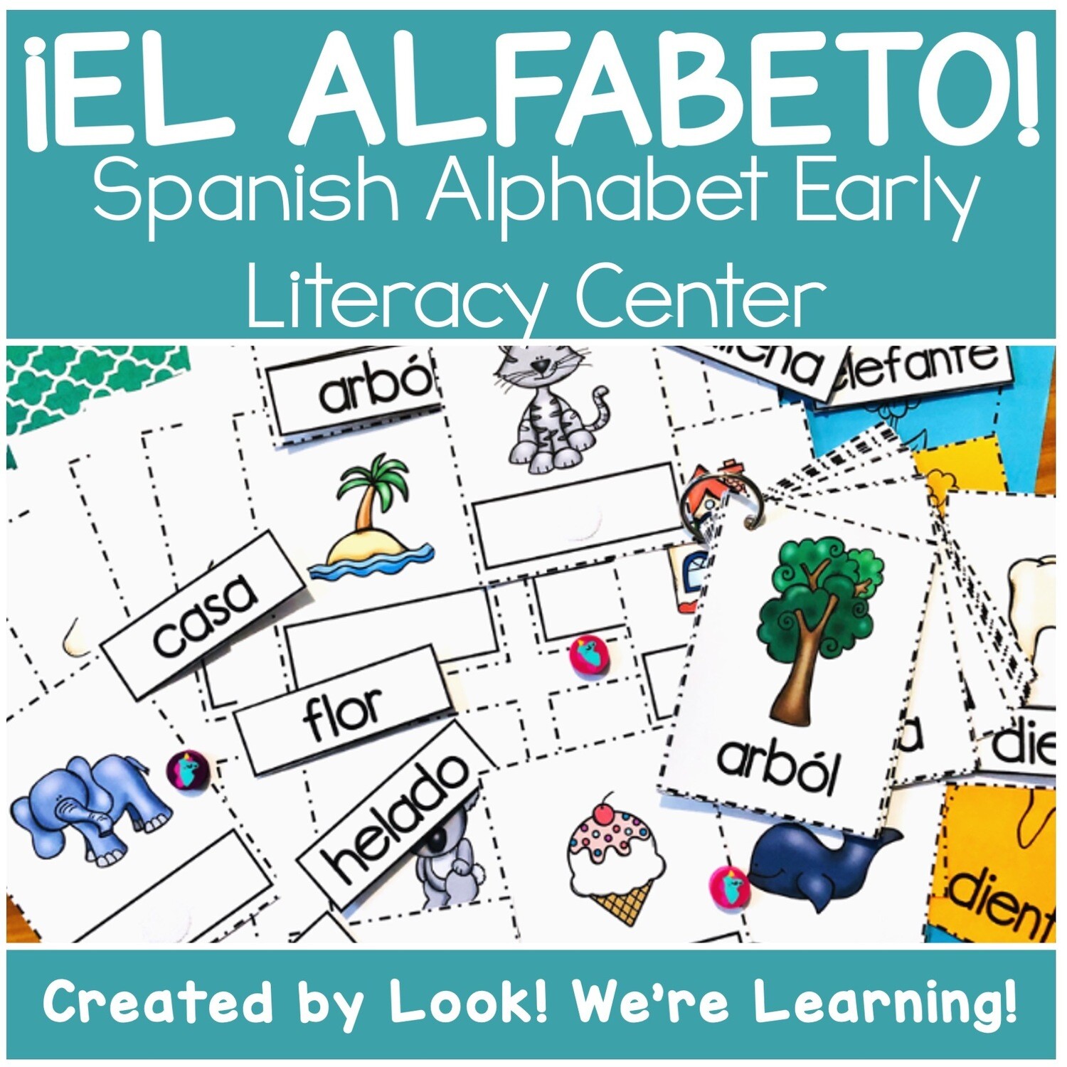 ¡El Alfabeto! Spanish Alphabet Literacy Center - Store - Look! We're ...