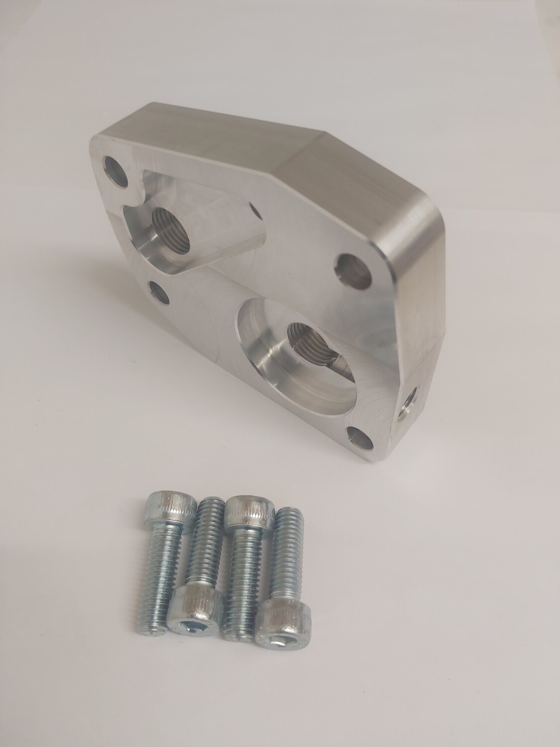 Om605/6 Billet oil filter relocator plate