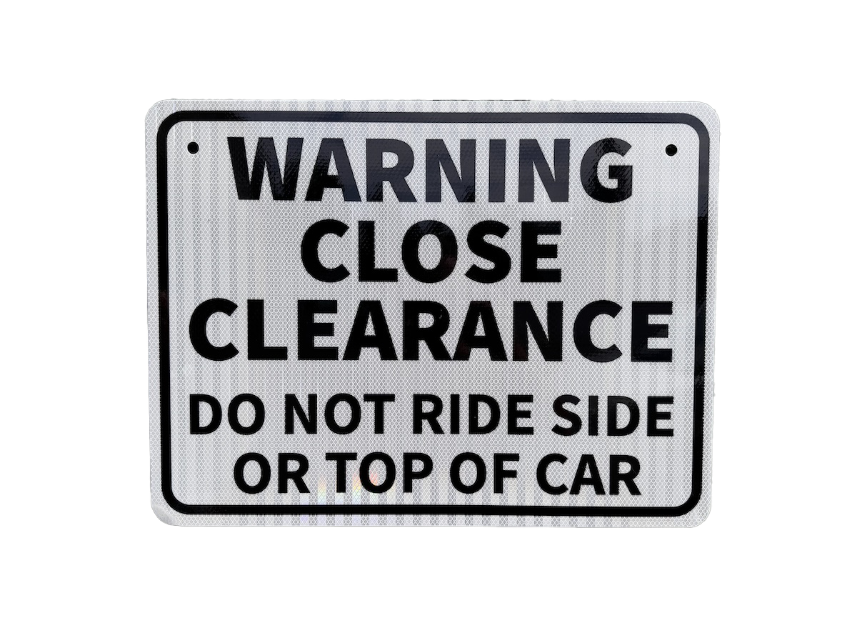 Railroad Close Clearance Sign 18"x24" – Railroad Derail Gate – Pacific ...