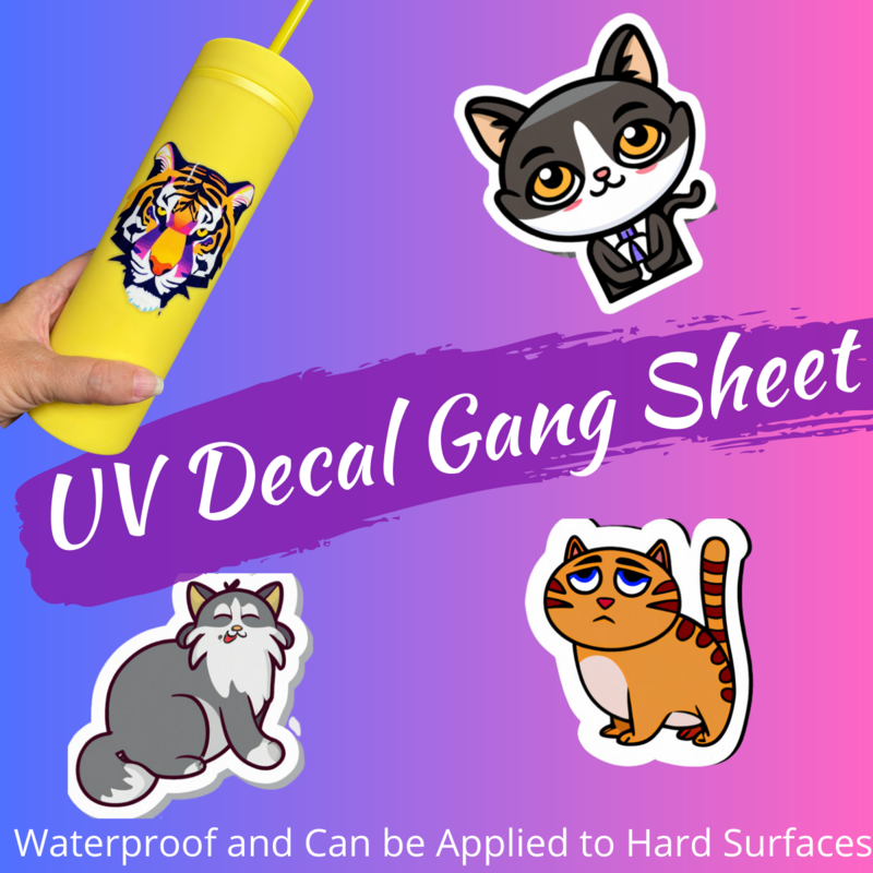 Custom UV Decal Gang Sheet 22 in x 24 in