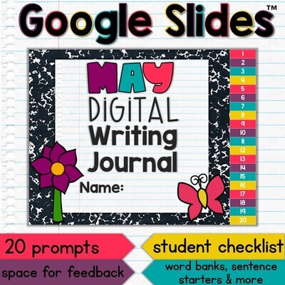 May Digital Writing Journal for Google Slides with Interactive ...