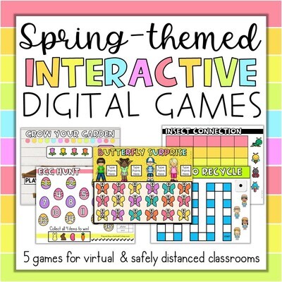 Spring April May Interactive Digital Games ANY subject Google Slides ...