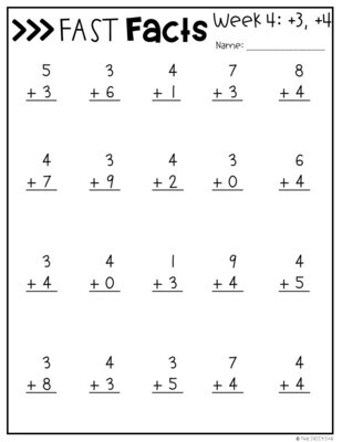 Addition Fast Fact Folders Math Fact Fluency | Shop - The Sassy Apple