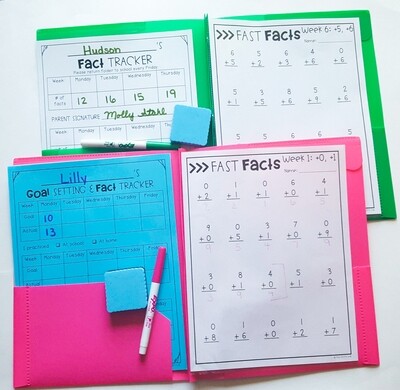 Fast Fact Folders: Addition, Subtraction, Multiplication, Division Fact ...