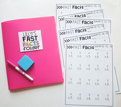 Fast Fact Folders: Addition, Subtraction, Multiplication, Division Fact ...