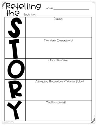 Story Structure & Elements Graphic Organizers, Anchor Chart, Retell ...
