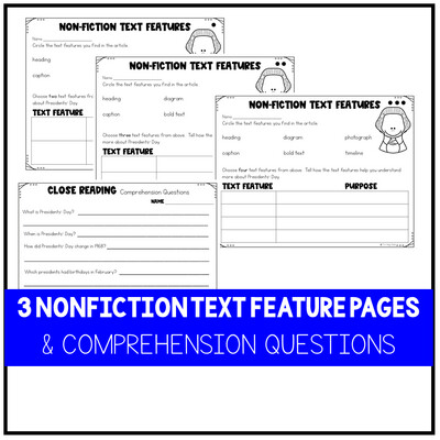 Presidents' Day Activities: Reading Comprehension, Writing, Craft ...